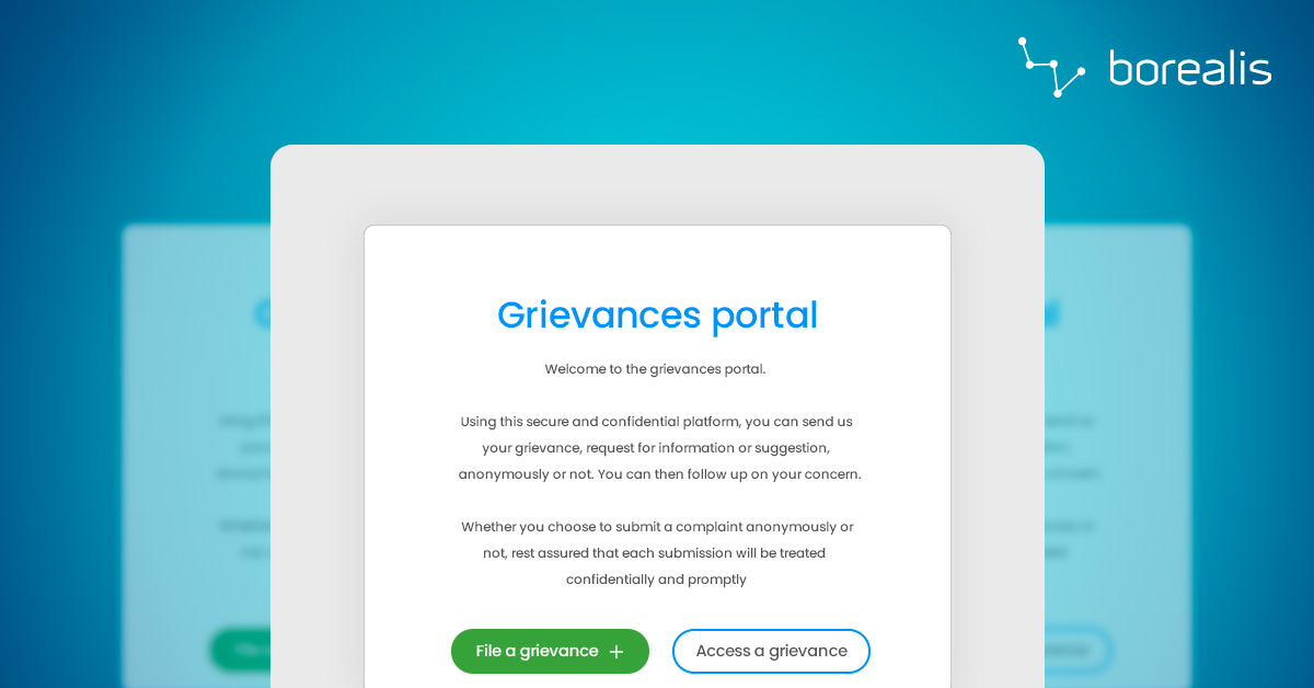 Grievance Management software and feedback Portal | Borealis
