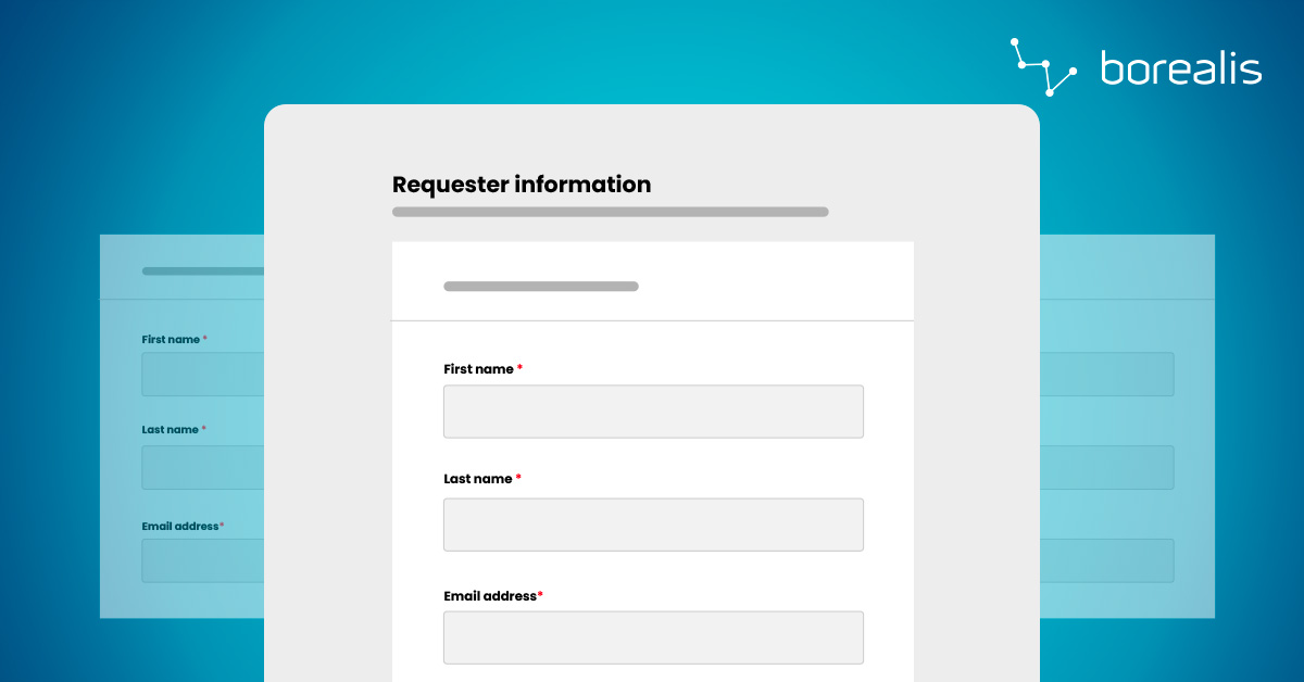 Interface de solicitud de contribuciones en línea | Funcionalidad | Borealis